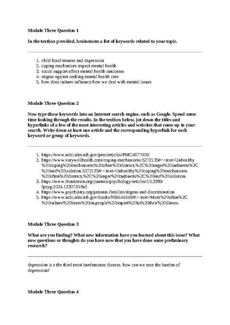 Module 3 Short Responses Module Three Question 1 In The Textbox Provided Brainstorm A List Of