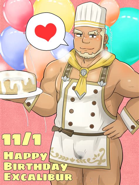 Hiroki Hirokiin2jigen Crave Saga Absurdres Highres Apron Ascot Balloon Bara Beard