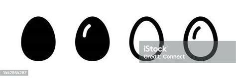 계란 아이콘입니다 닭고기 달걀 윤곽선 기호입니다 벡터 기호입니다 개체 그룹에 대한 스톡 벡터 아트 및 기타 이미지 개체 그룹 건강한 식생활 검은색 Istock