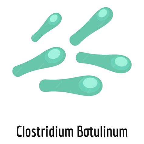 Иконка Clostridium Botulinum Карикатурная иллюстрация векторной иконки