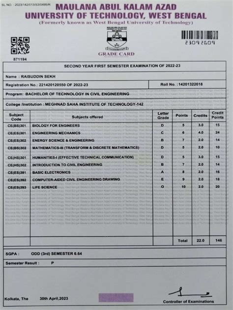 3rd Sem Btech Result Pdf