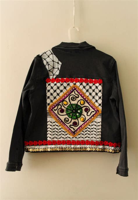 Melon Magic” Hand Embellished Denim Jacket