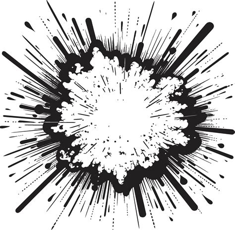 Black Beauty Comic Explosion Logo Mastery Exciting Explosion Black Vector Icon 34067592 Vector