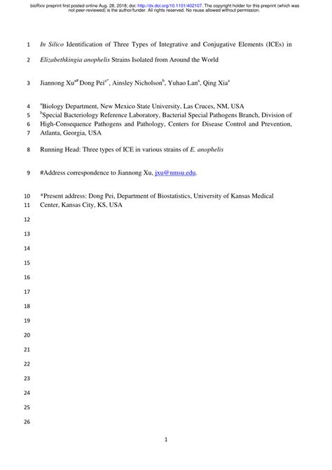 PDF In Silico Identification Of Three Types Of Integrative And