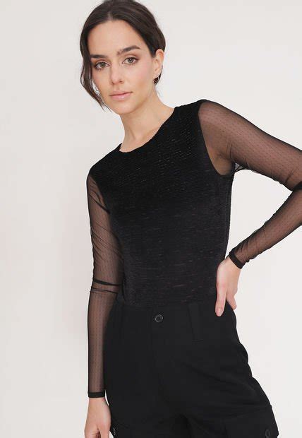Body Desigual Negro Calce Ajustado Compra Ahora Dafiti Chile