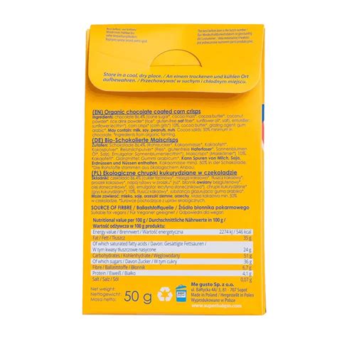 Царевичен чипс с шоколад 50 гр Superfudgio Аз знам с какво се храня