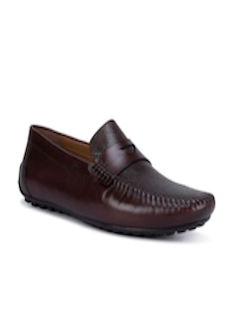 Buy Rosso Brunello Men Coffee Brown Textured Leather Formal Shoes