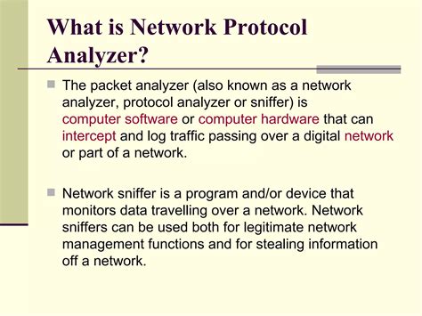 Network Protocol Analyzer Ppt