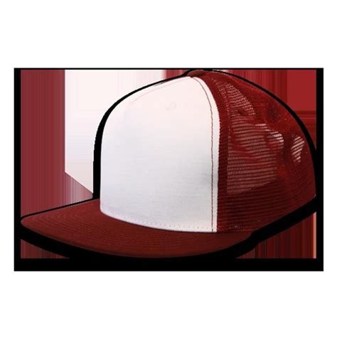 Decky 1040 Classic 5 Panel Trucker Cap White Cardinal