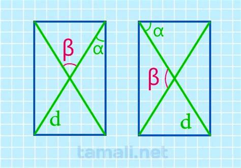 Найти угол между диагоналями прямоугольника онлайн формулы и примеры