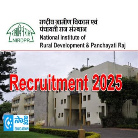 Nirdpr New Recruitment 2025 Notification Out Salary Rs75000 Per