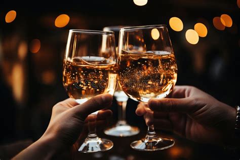 A Hand Holding A Glass Of Champagne Elegant Champagne Scene Nightclub