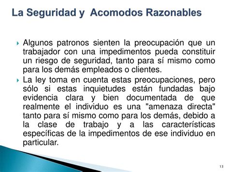 Ppt Acomodos Razonables En El Empleo Según Dispone La Ley Powerpoint