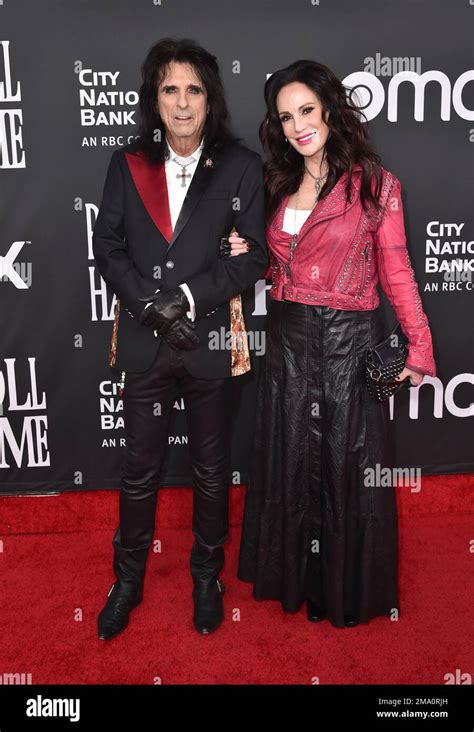 Alice Cooper Left And Sheryl Goddard Arrive At The Rock And Roll Hall