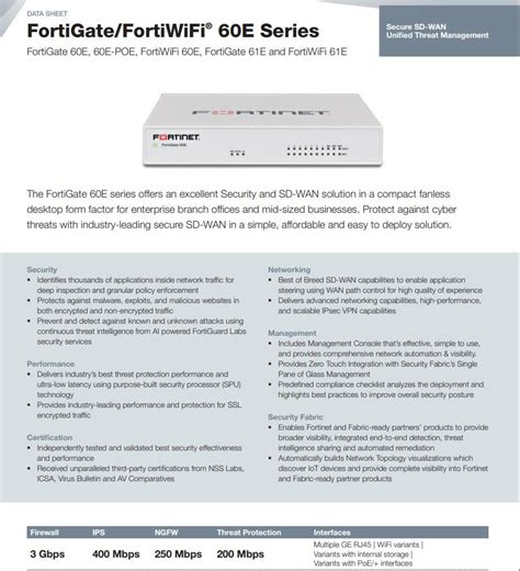 Fortinet Fortigate 60e Firewall Computers And Tech Parts And Accessories