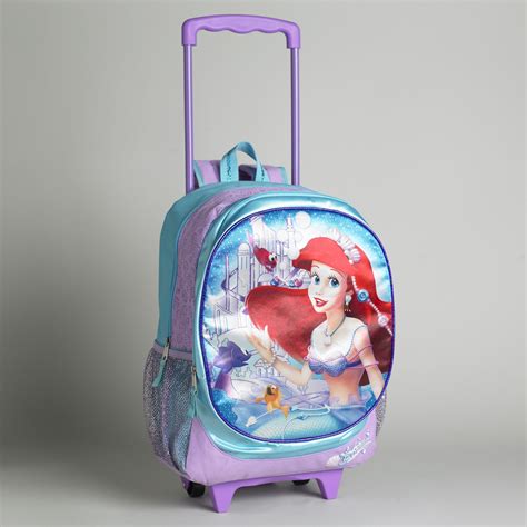 Disney Girls Ariel Rolling Backpack