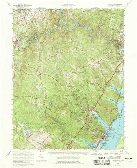 Quantico Va Md 1957 62500 Scale Map By United States Geological
