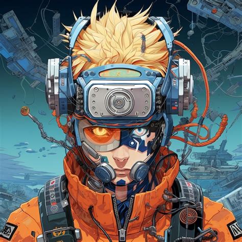 Premium Ai Image Naruto High Tech