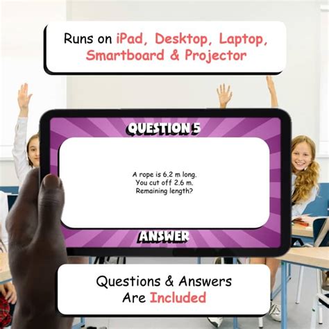 14 Quiz Show Math Games Measurement And Data Grade 4 No Prep Review Activity