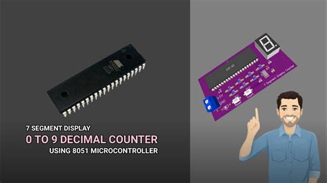 Seven Segment Display 0 To 9 Decimal Counter Using 8051 Microcontroller Youtube