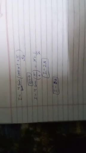 Instantaneous Value Of Current In A Circuit Is I 2cos ωt ϕ Amp Find Th