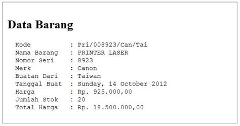 Membuat Form Input Data Barang Dengan Dropdown Menggunakan Php Dunia Belajar Com