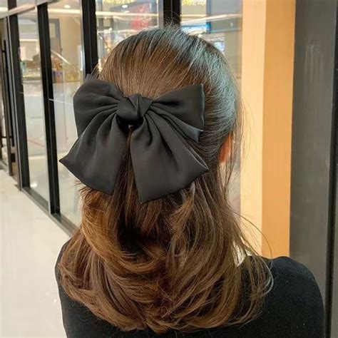 【99off】 リボン ブラック ヘア ビッグ 韓国 レディース ヘアピン ヘアアレンジ Sixmatrixjp