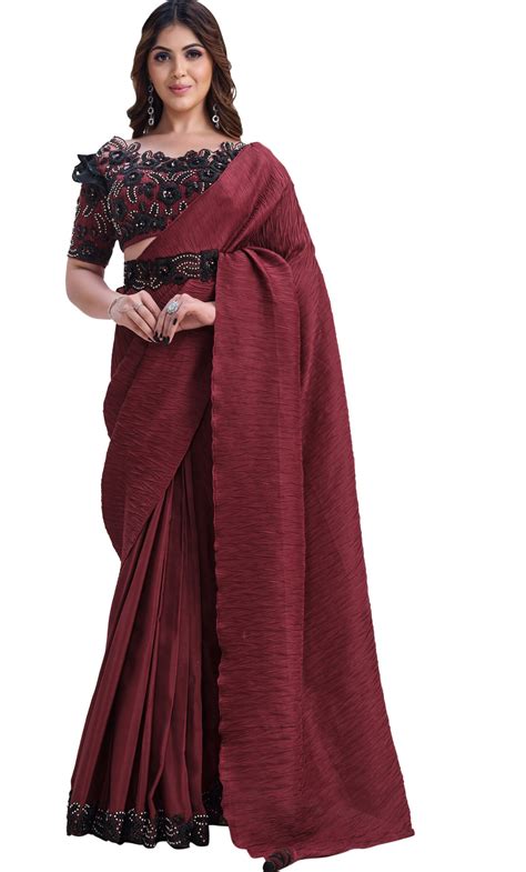 Fancy Designer Party Wear Saree With Designer Blouse