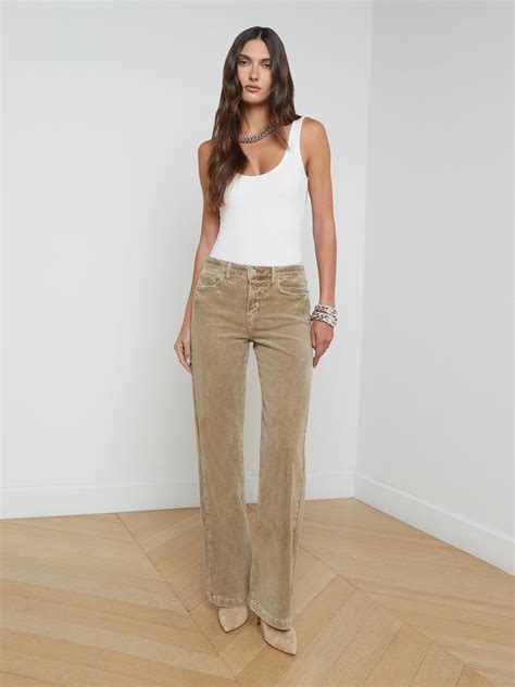 Lagence Scottie High Rise Wide Leg Corduroy Jean In Barrel Wide