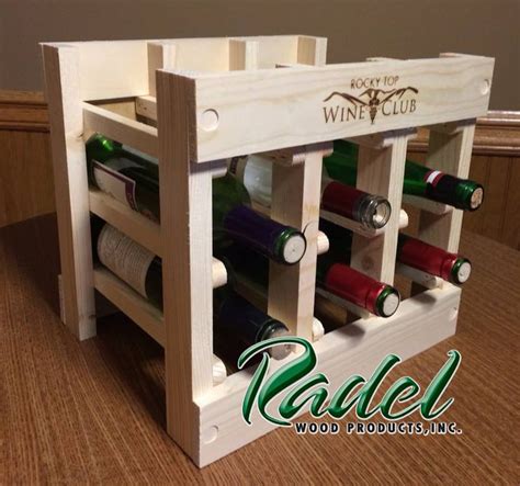 6 Bottle Countertop Display Pine Portable And Lightweight