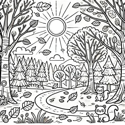 가을 풍경 색칠하기