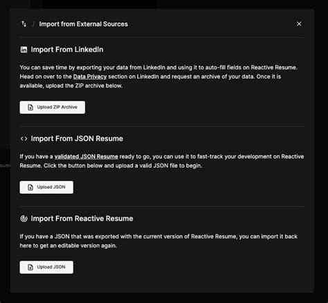 reactive resume a free and open source resume builder