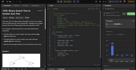 Solve 2 Problems Of Tree On Leetcode 1038 Binary Search Tree To