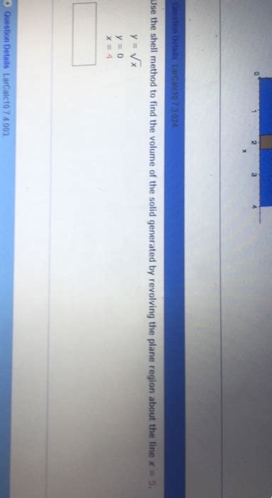 Solved Use The Shell Method To Find The Volume Of The Solid