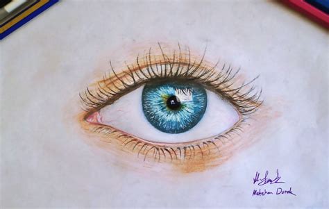 Realistic Drawing Of An Eye In Color