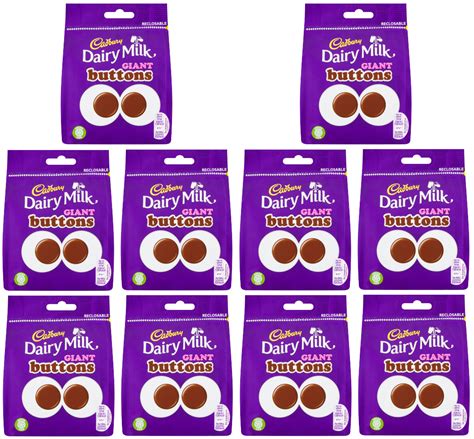 10 X Cadbury Giant Buttons 95gm