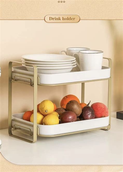 Mug Holder Rak Dapur Cup Holder Storage Cup Rack Double Layer Storage