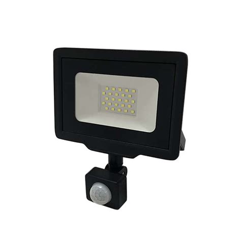 Projecteur LED Noir W W à Détecteur IP lm Blanc Chaud K