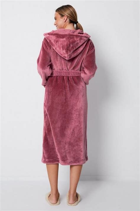Nightwear Arnie Faux Fur Trim Dressing Gown Threadbare