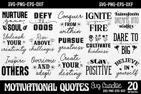 Motivational Quotes SVG Bundle Graphic By CraftArt Creative Fabrica