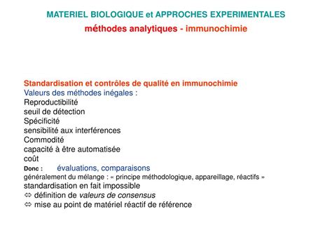 Ppt Materiel Biologique Et Approches Experimentales M Thodes