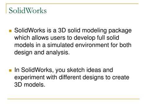 PPT SOLIDWORKS Lesson Basics And Modeling Fundamentals PowerPoint Presentation ID