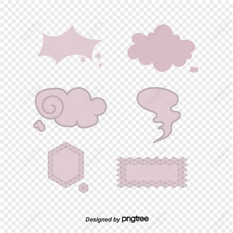 Cartoon Clouds Dialog Box Material Sketch Cloud Mushroom Cloud Cloud