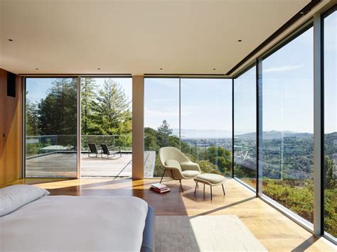 Eyrc Architects Spring Road House Steps Down Wooded California Hilltop