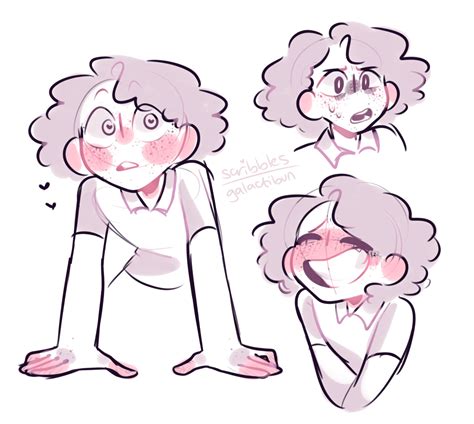 Cute Art Styles Cartoon Woman With Pink Hair
