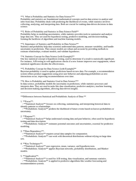 Data Science Questions Pdf