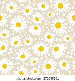 Seamless Pattern Daisies Vector Illustration Stock Vector Royalty Free