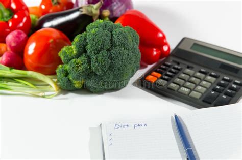 Organic Diet Plan And Fresh Vegetable Composition Stock Image Image