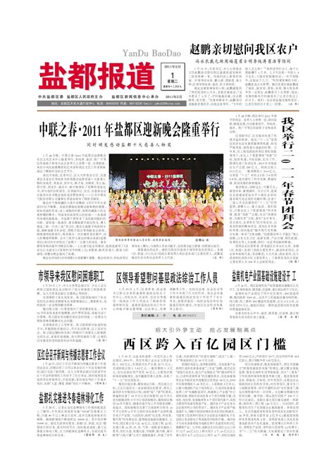 我区举行二〇一一年春节团拜会 盐都日报