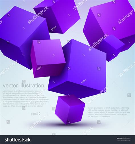 Vector Illustration Of 3d Cubes 103036676 Shutterstock